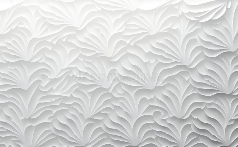 Abstract White Floral Embossed Texture Background Stock Illustration ...