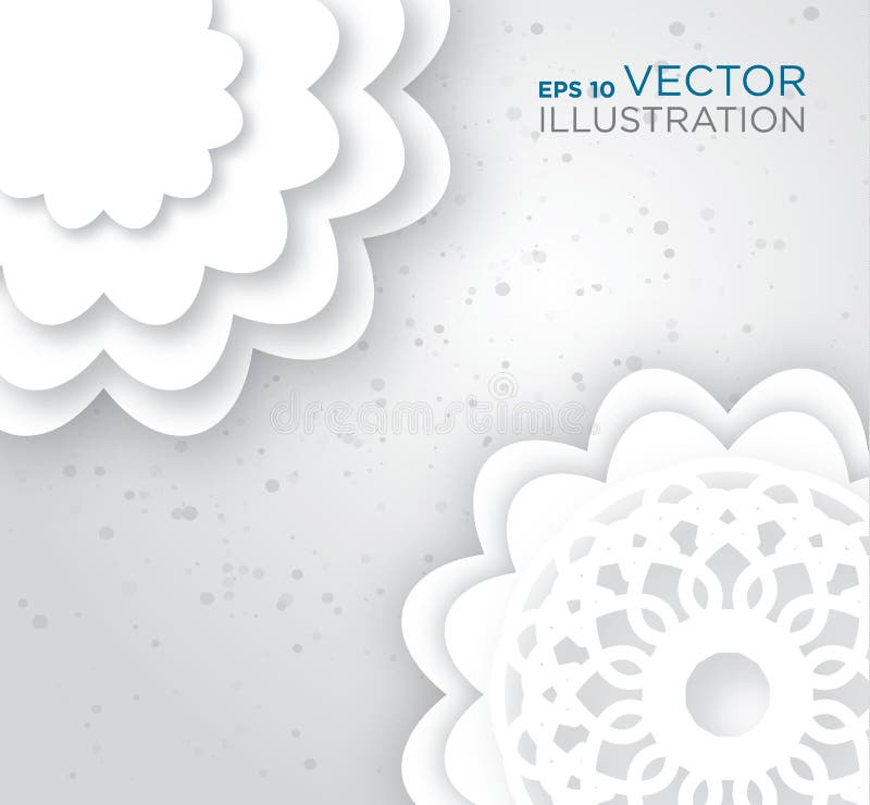 Abstract White Flowers Background. Stock Vector - Illustration of shape ...