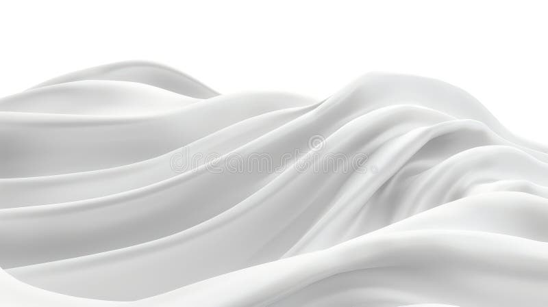 Abstract White Flowing Cloth, Elegant Waves Background, Soft Light ...