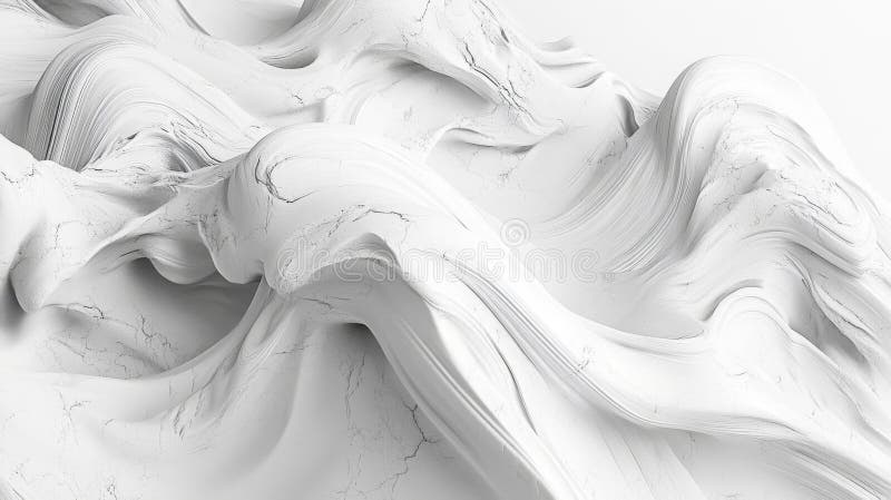 Abstract White Fluid Texture with Swirling Waves and Dots Stock ...