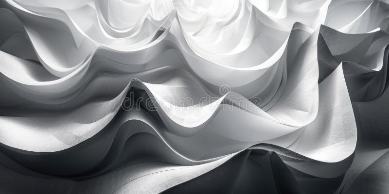 Abstract White Folded Paper Texture with Shadows. Minimalist Abstract ...