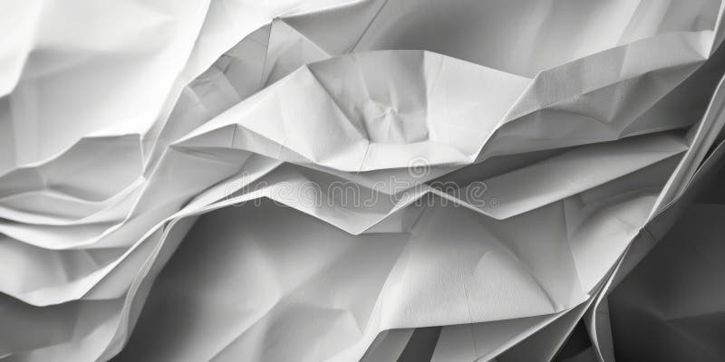 Abstract White Folded Paper Texture with Shadows. Minimalist Abstract ...
