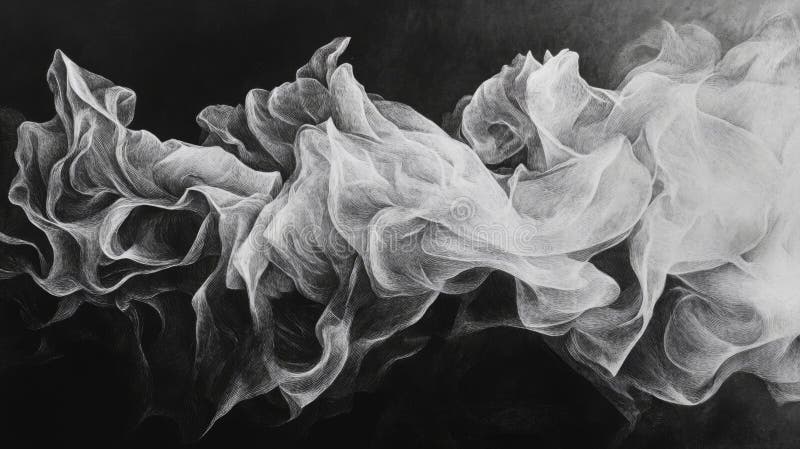 Abstract White Form Against a Dark Background Stock Illustration ...