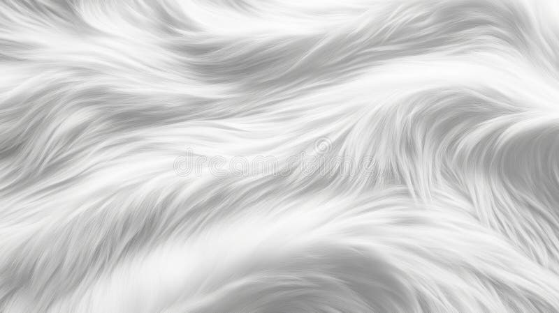 Abstract White Fur Texture with Wavy Patterns Stock Illustration ...