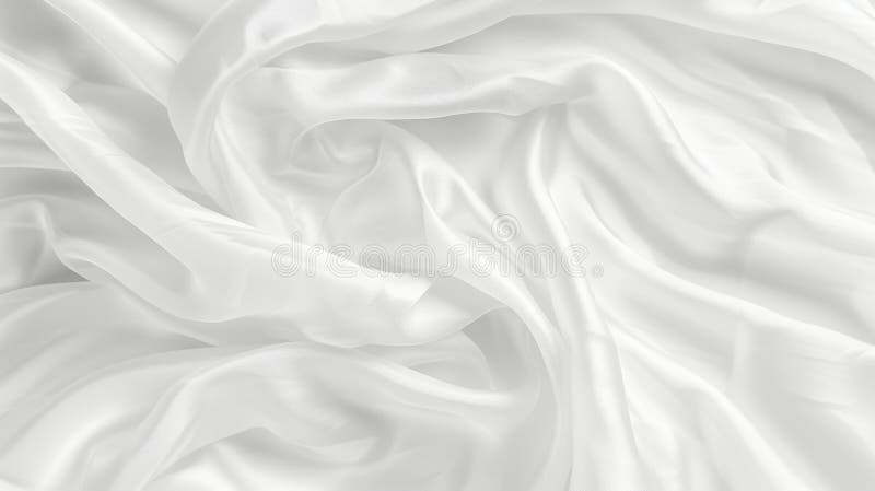 Abstract White Gentle Waved Silk Fabric Background, Soft Light, Subtle ...