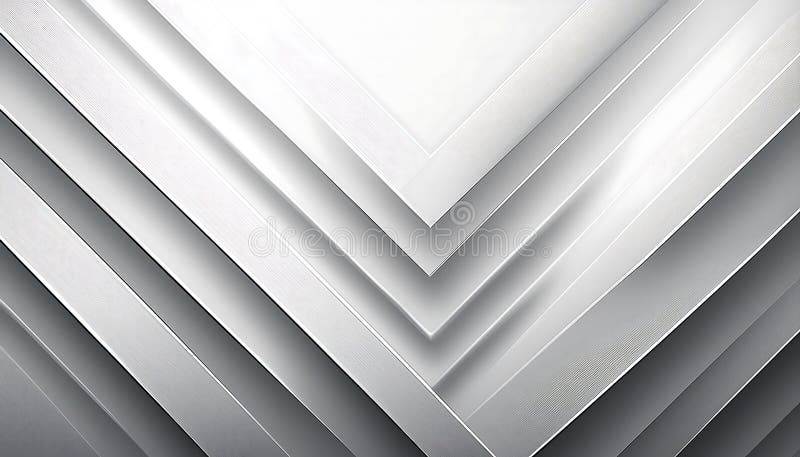 Abstract White Geometric Background with Diagonal, Overlapping Shapes ...