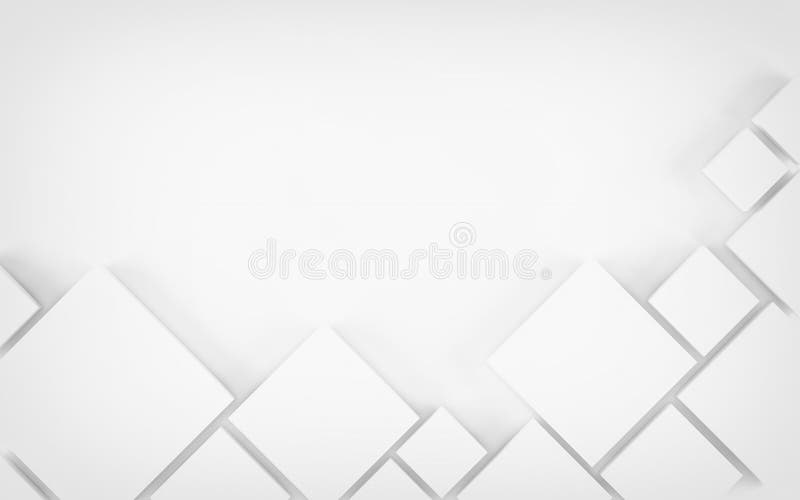 Abstract White Geometric 3D Background. Render Stock Illustration ...