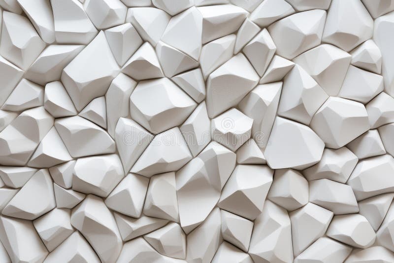 Abstract White Geometric 3d Wall Texture Stock Illustration ...