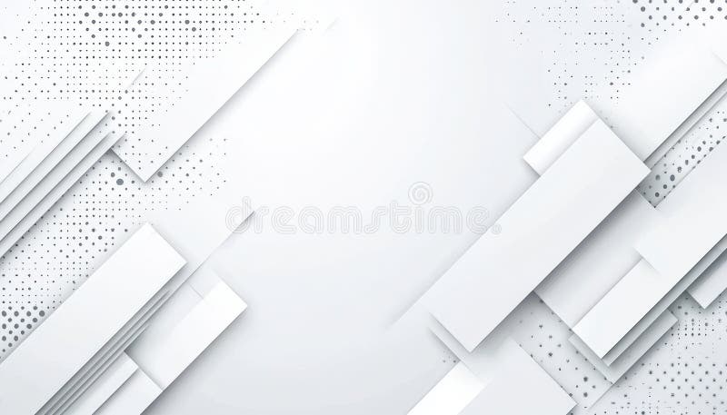 Abstract White Geometric Design Featuring Layered Shapes and Textures ...