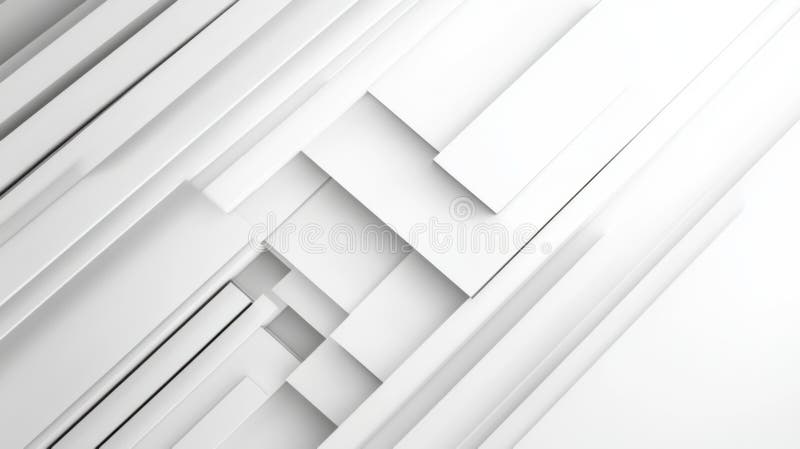 Abstract White Geometric Overlapping Background Stock Illustration ...