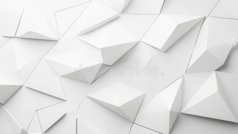 Abstract White Geometric Paper Shapes 3D Texture Stock Illustration ...