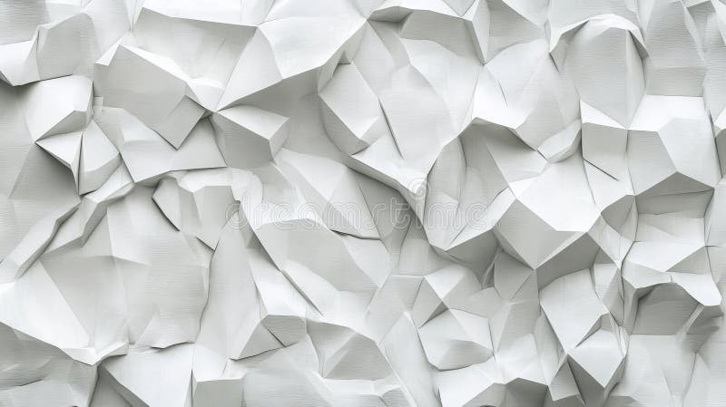 Abstract White Geometric Paper Texture with Irregular Polygonal Shapes ...