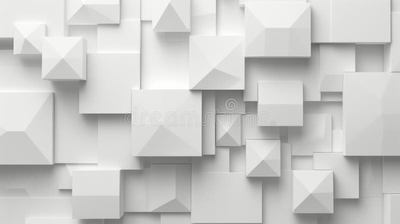 Abstract White Geometric Pattern Background Stock Photo - Image of ...