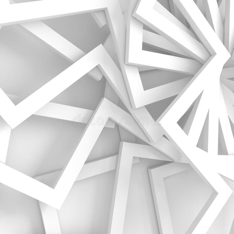 Abstract White Geometric Pattern Background Stock Illustration ...