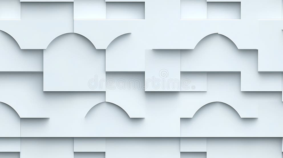 Abstract White Geometric Pattern Background Subtle Curves and Clean ...