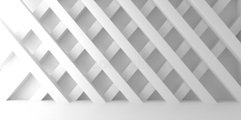 Abstract White Geometric Pattern with Diagonal Lines Stock Illustration ...