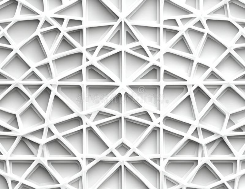 Abstract White Geometric Pattern Modern Design Background Texture 3d ...