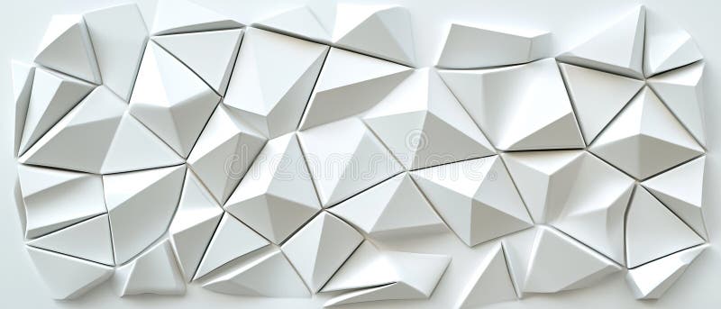 Abstract White Geometric Pattern of Pyramid Shapes Stock Illustration ...