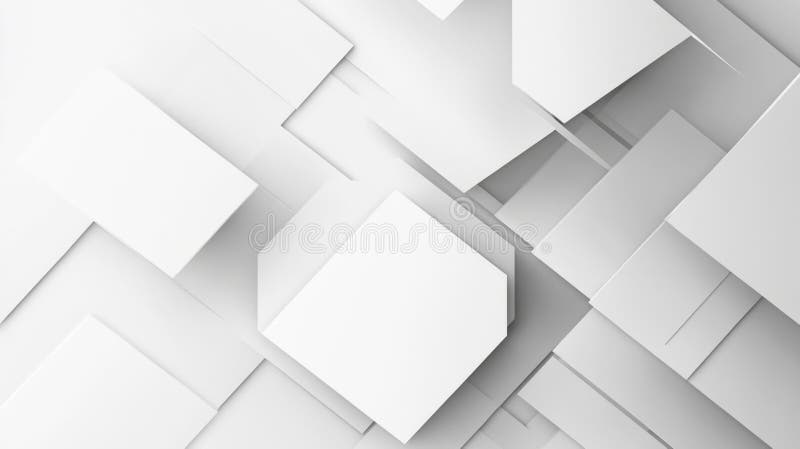 Abstract White Geometric Shapes Background Stock Illustration ...