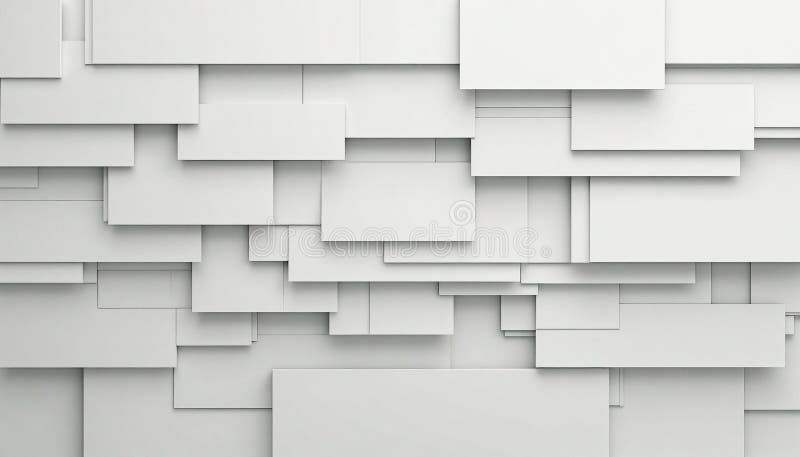 Abstract White Geometric Shapes Background is Forming a Random Pattern ...