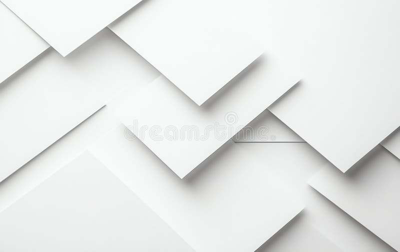 Abstract White Geometric Shapes Background Modern Minimalist Texture ...