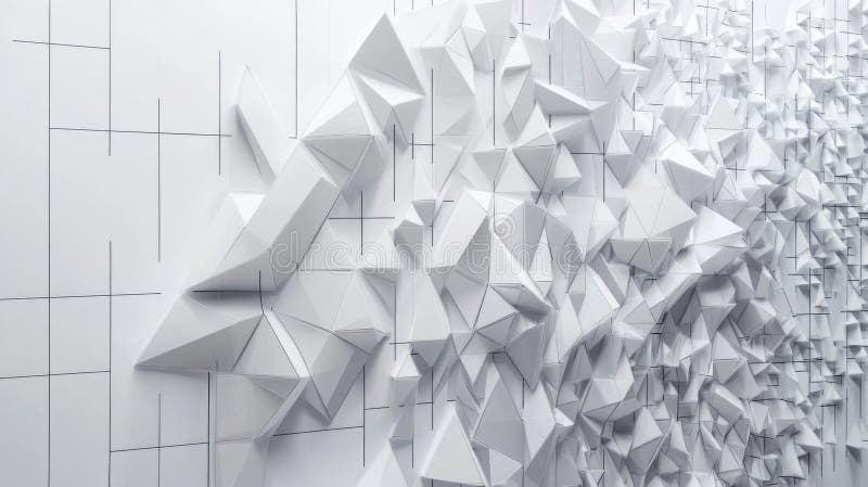 Abstract White Geometric Shapes Background Texture Stock Illustration ...
