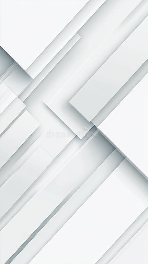 Abstract White Geometric Shapes with Shadows Creating a Modern and ...
