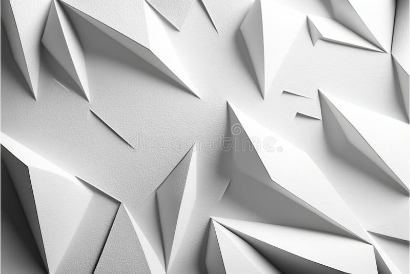 Abstract White Geometric Shapes: a Textured 3D Composition Stock ...