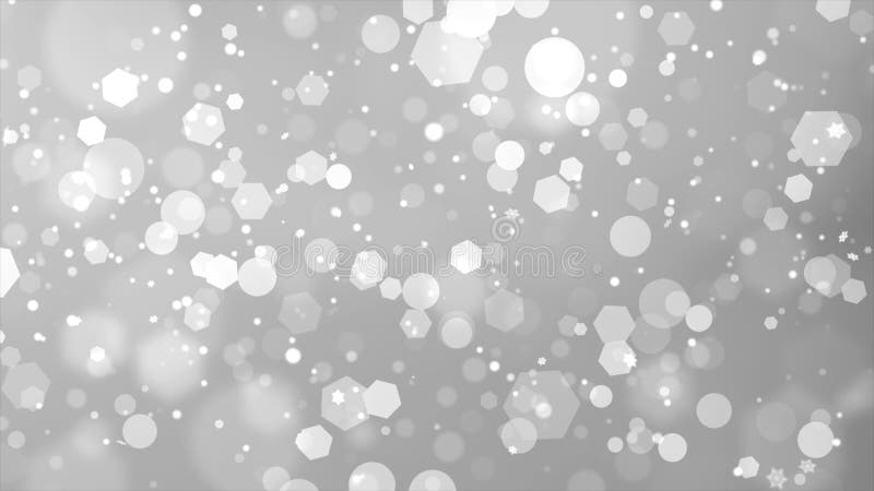 Abstract White Glowing Particles with Depth of Field and Bokeh Science ...