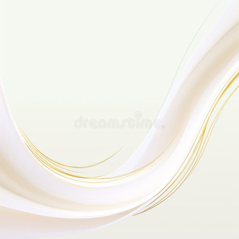 Abstract White and Gold Wave Background Stock Illustration ...