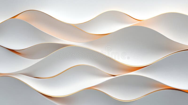 Abstract White and Gold Waves Background Texture Stock Illustration ...