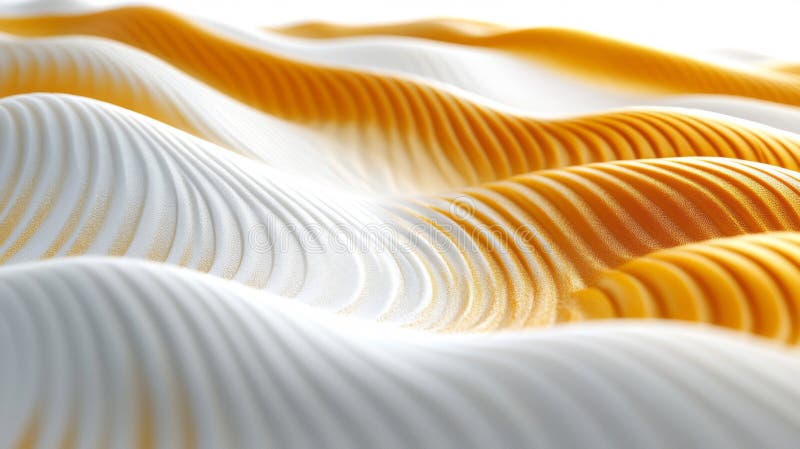 Abstract White and Gold Wavy Surface Texture Stock Illustration ...