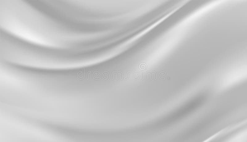 Abstract White Gradient Background. Minimalistic Subtle Wavy Silver ...