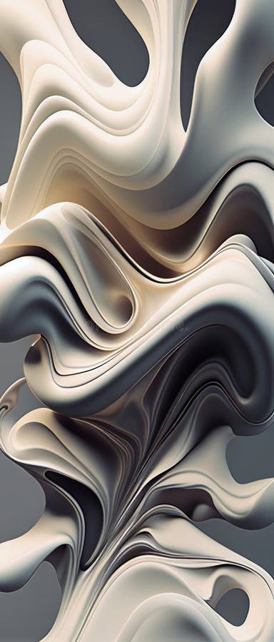Abstract White Gradient Fluid Background. 3d Illustration Stock ...