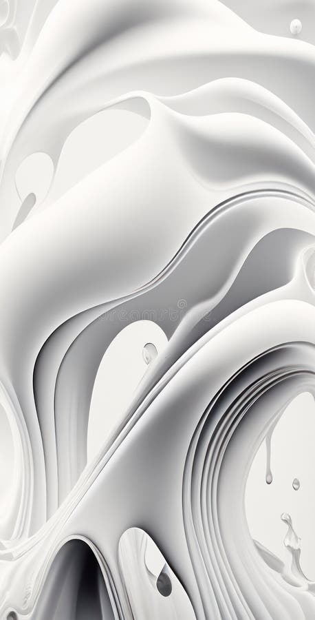 Abstract White Gradient Fluid Background. 3d Illustration Stock ...
