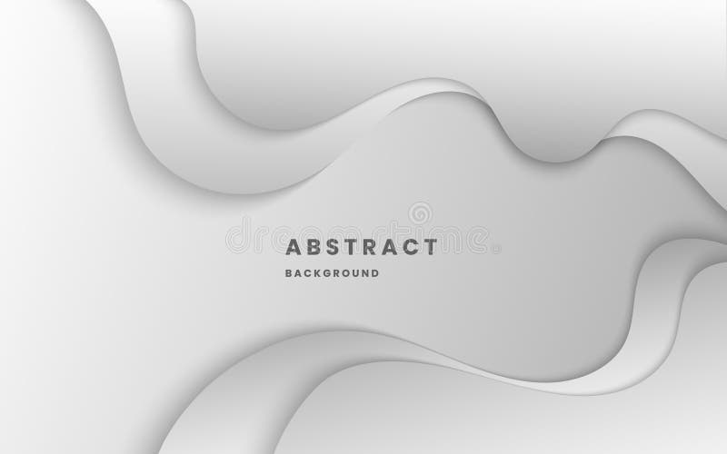 Abstract White and Gray Background. Gradient Shapes Composition. Modern ...