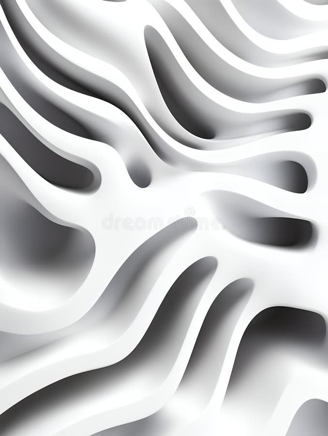 Abstract White and Gray Curved Shapes Create a Modern and Elegant ...