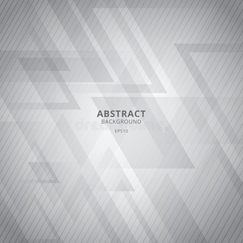 Abstract White and Gray Geometric Triangles Overlap Background with ...