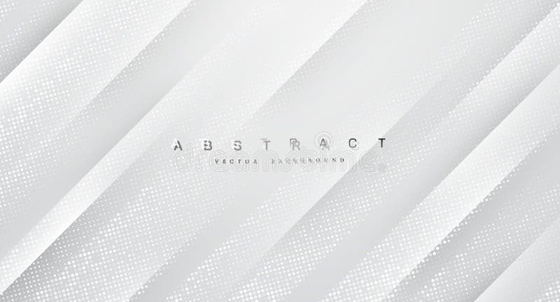 Abstract White and Gray Gradient Background. Halftone Dots Design ...