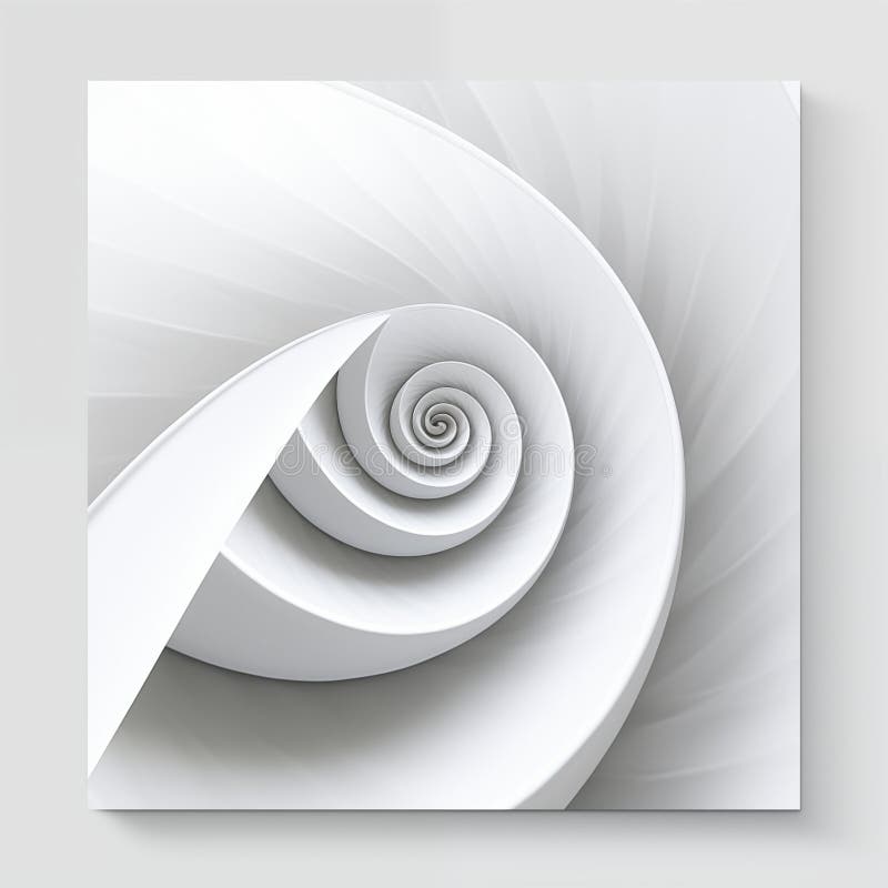 Abstract White and Gray Surface Spiral Stock Image - Image of curve ...