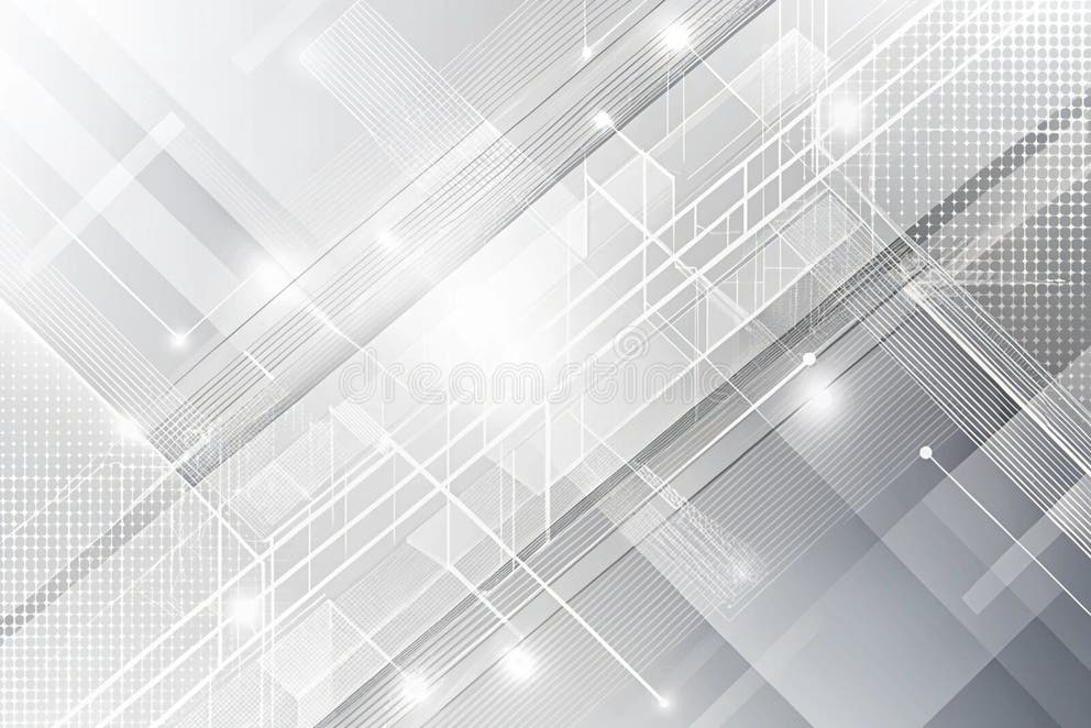 Abstract White and Gray Tech Background Stock Illustration ...
