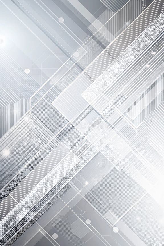 Abstract White and Gray Tech Background Stock Illustration ...