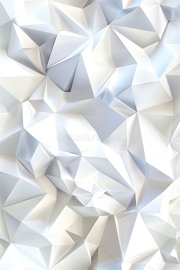 Abstract White and Gray Triangular Mosaic Texture Pattern Background Design for Modern Art Stock ...