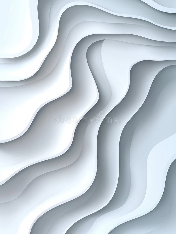 Abstract White and Gray Wavy Background Stock Illustration ...