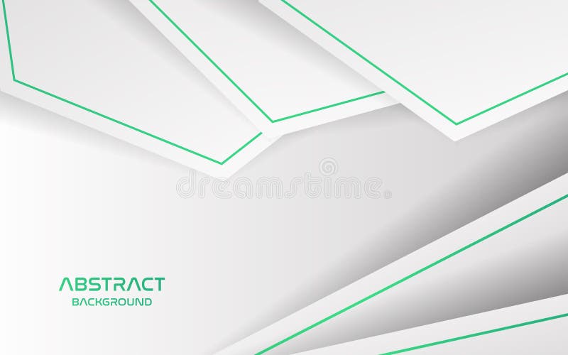 Abstract White Green Line Color with Overlap Layers Background. Stock ...