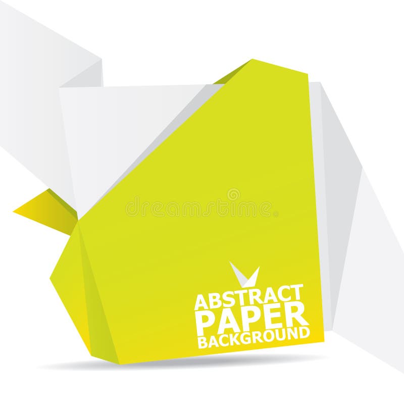Abstract White and Green Paper Origami Background. Stock Vector ...