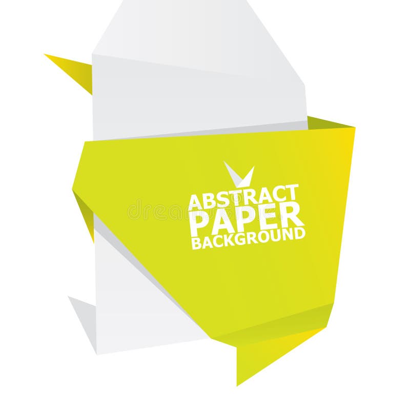 Abstract White and Green Paper Origami Background. Stock Vector ...