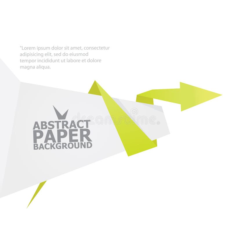 Abstract White and Green Paper Origami Background. Stock Vector ...