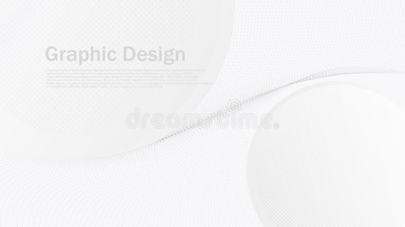 Abstract White and Grey Dynamic Background, Modern White Wave Graphic ...