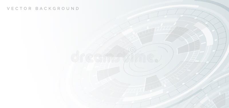 Abstract White and Grey Geometric Background with Gear Shape Stock ...